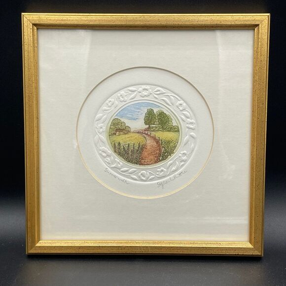 Art | Gold Framed 9s Stephen Whittle Summer Walk Color Etching Signed ...